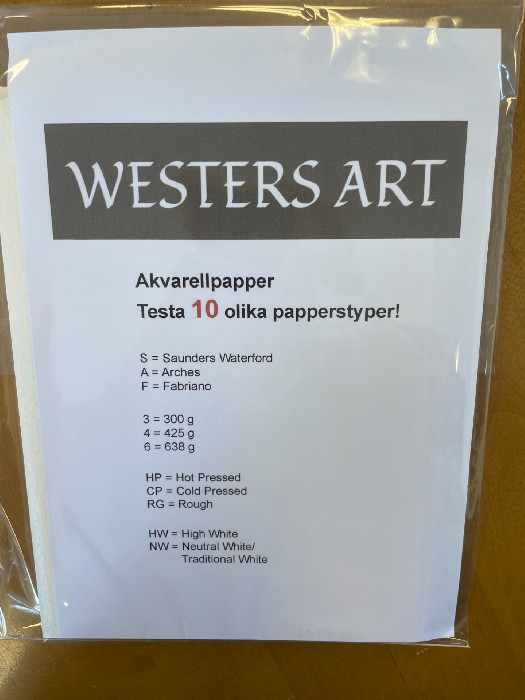 Westers KIT testa olika akvarellpapper :: westersart